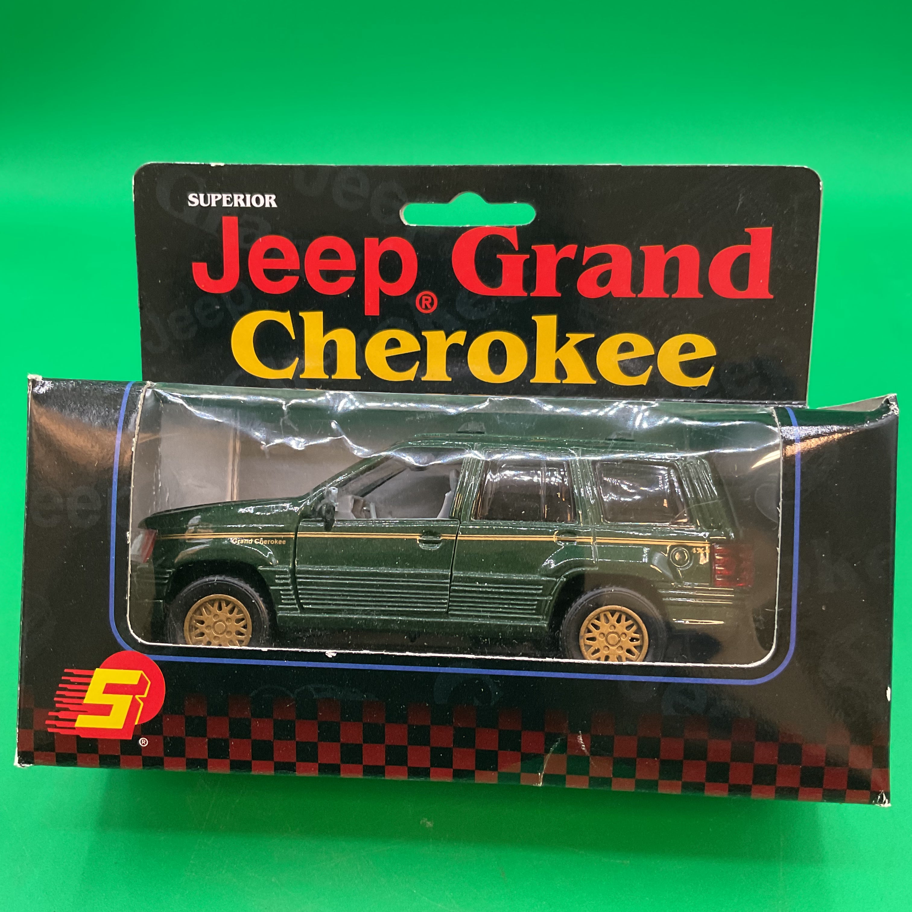 Jeep Grand Cherokee Toy Car, Green, 1996 model, by Superior ...